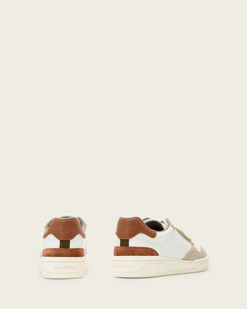 Regan Low Top Trainers WHITE/YELLOW/BROWN | ALLSAINTS